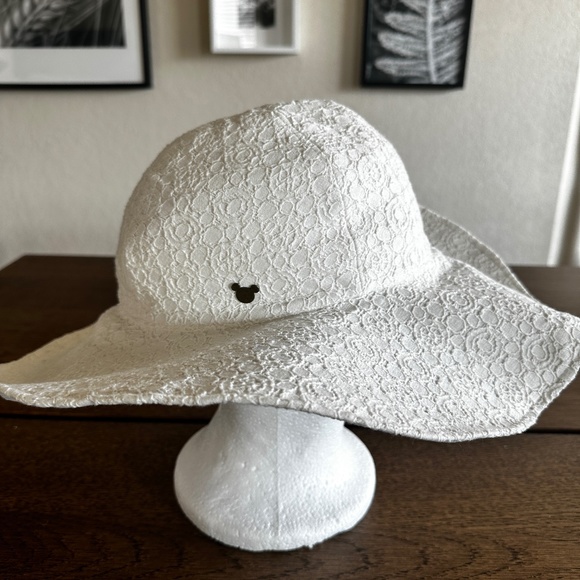 Disney | Accessories | Disney Floppy Lace Hatdisney Wide Brim Hat White ...